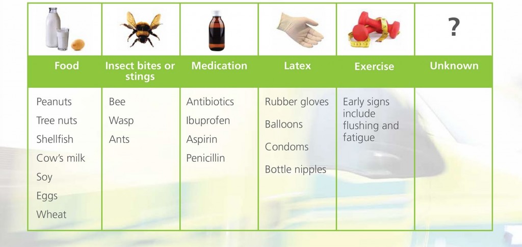Common triggers of Anaphylaxis - First Aid for Free