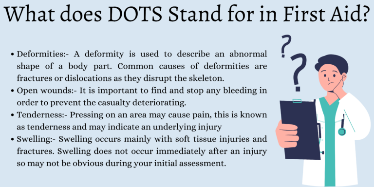 What does DOTS stand for in first aid? - First Aid for Free