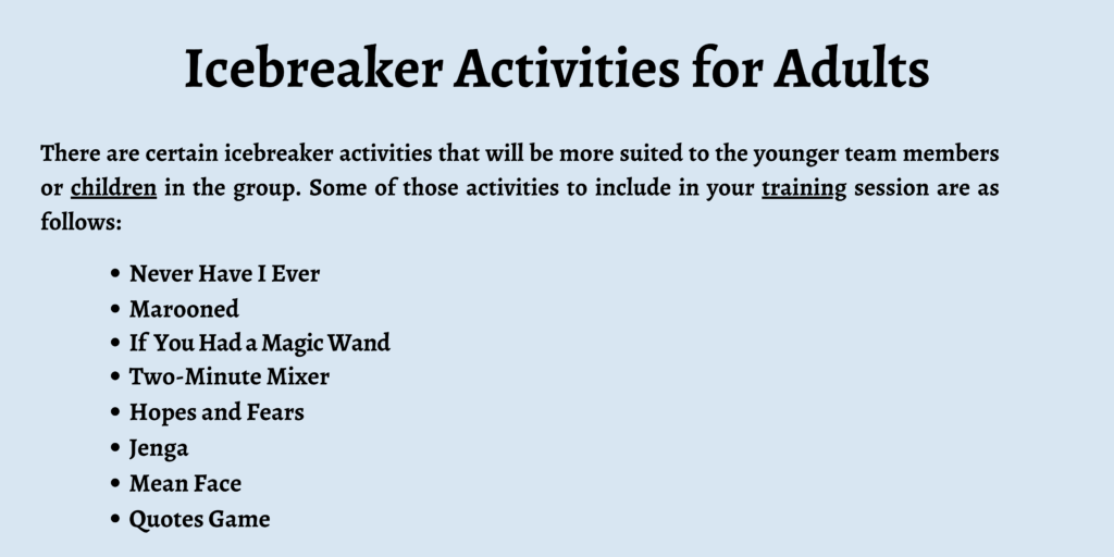 Icebreaker Activities For Groups First Aid For Free