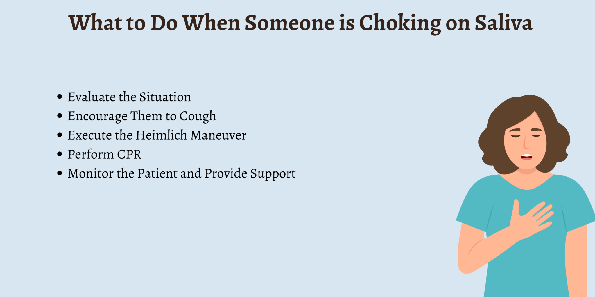 Choking on Saliva: What to Do? 5 Steps to Follow - First Aid for Free