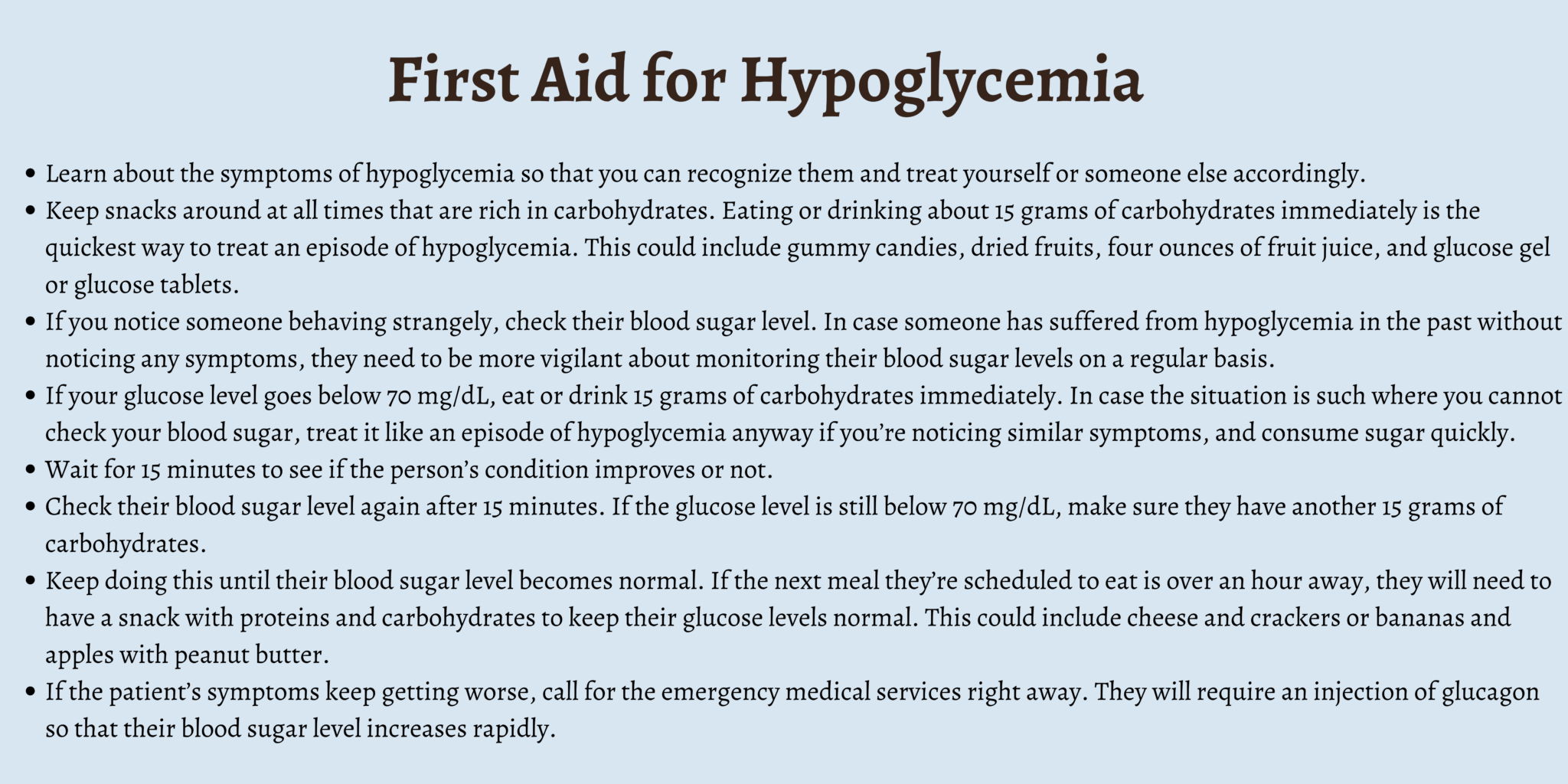 First Aid for Hypoglycemia: 8 Essential Steps - First Aid for Free