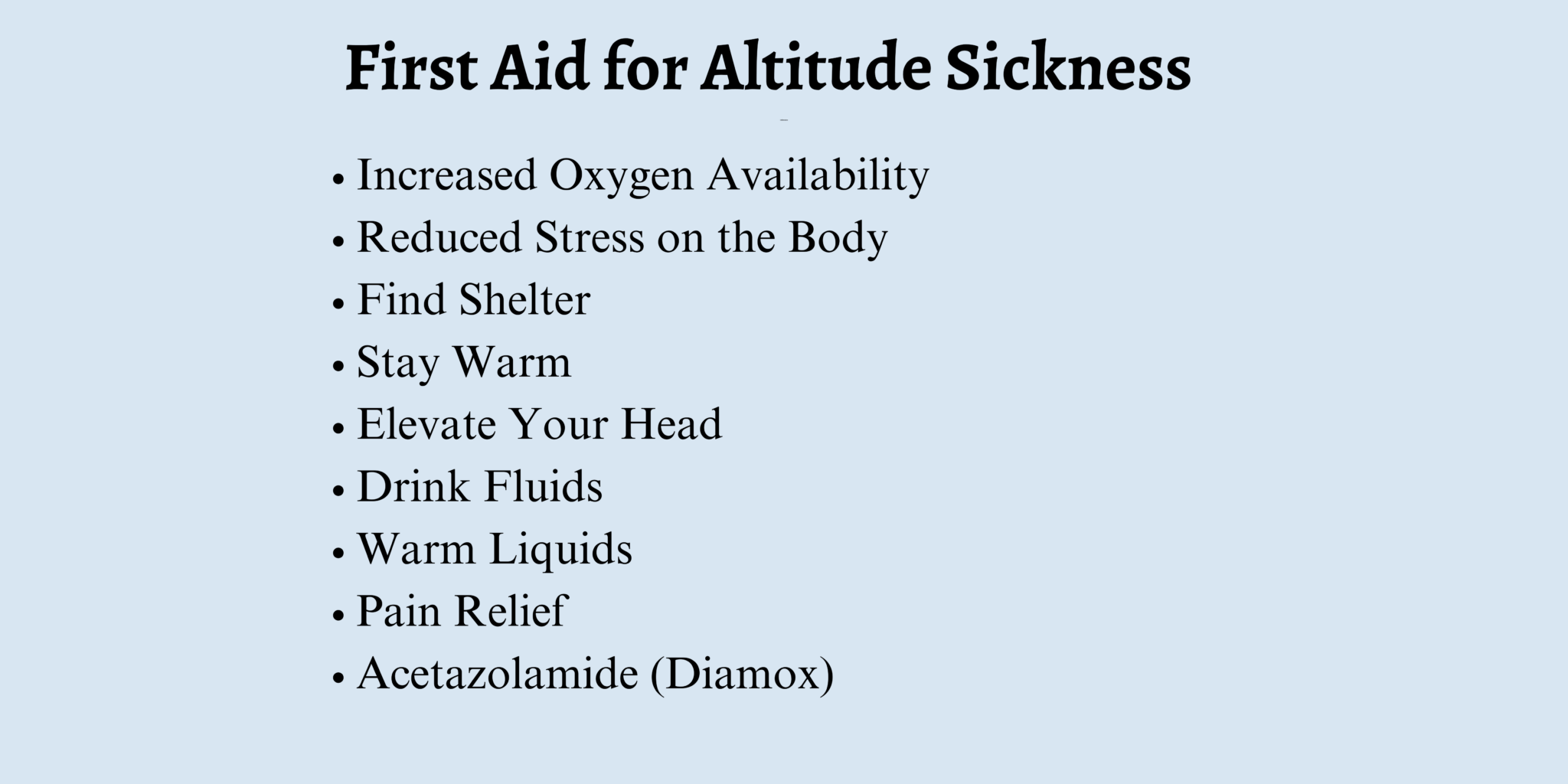 First Aid For Altitude Sickness: 9 Effective Relief Tips - First Aid ...