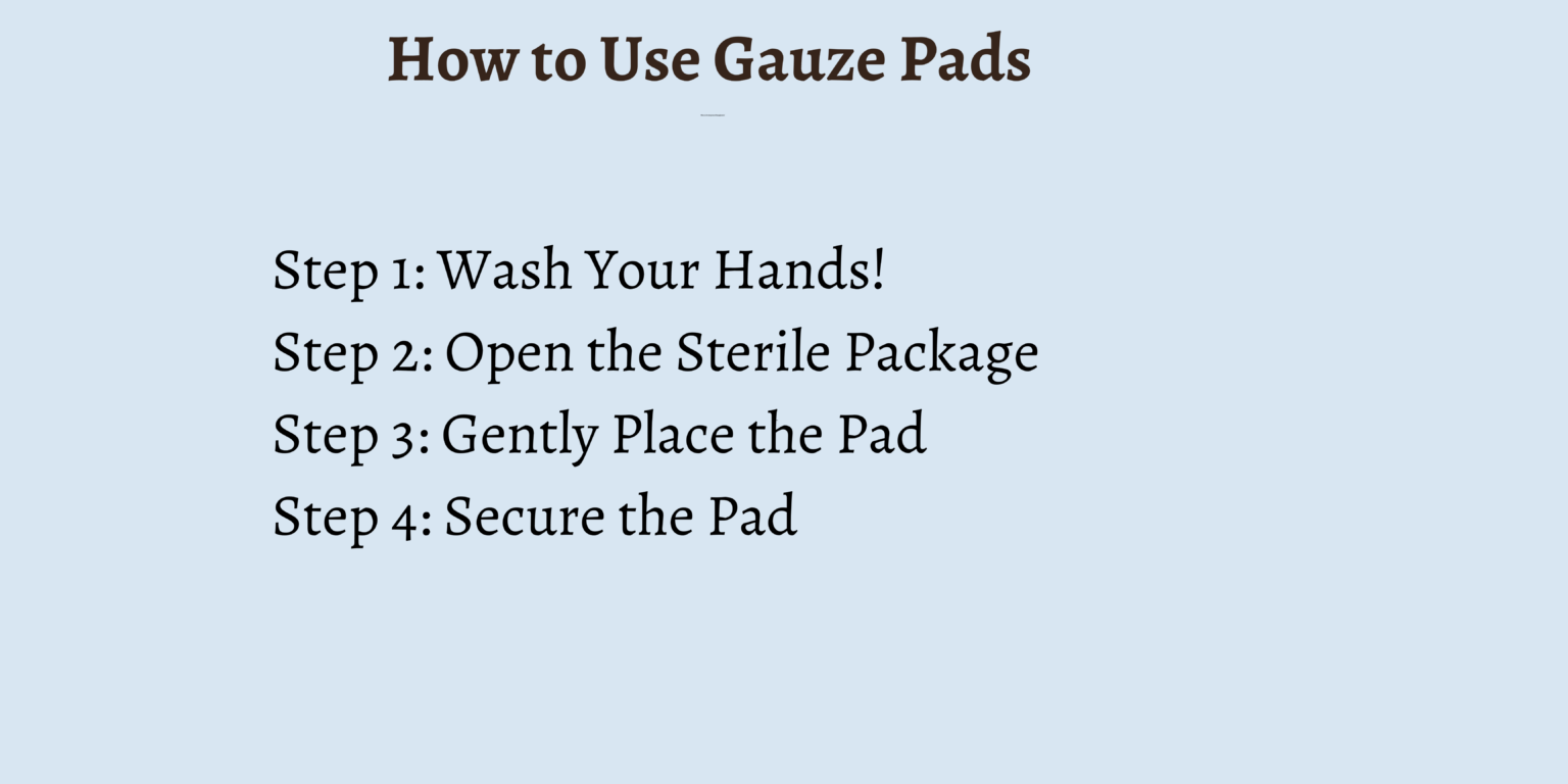 What Are Gauze Pads Used For in a First Aid Kit? - First Aid for Free