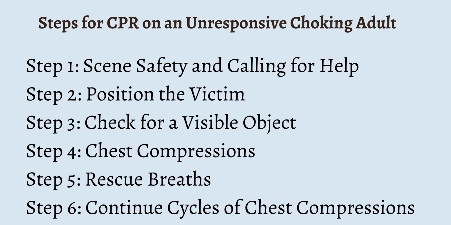 How Does CPR Differ in an Unresponsive Adult Choking Victim? - First Aid for Free
